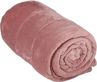 Arti Casa Fleecedecke 150 x 200 cm - Tagesdecke - Kuscheldecke - Sofa &Uuml;berwurfdecke - 1-Personen Sofadecke - Dekoration Wohnzimmer - Waschmaschinenfest - Rosa -