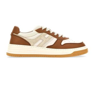 Hogan Homme, Chaussures, Multicolore, Taille: 41 EU Baskets en cuir lisse avec empi&egrave;cements en daim