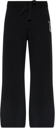 Amiri Femme, Pantalons, Noir, Taille: 36 FR Pantalon en laine avec logo