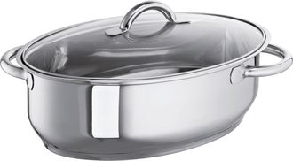 Schulte Ufer 6768-34 Sicht-Bräter, 34 cm, 6,5 l Induktion, Silber