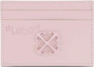 Off-white Kartenetui mit Logo-Patch - Rosa