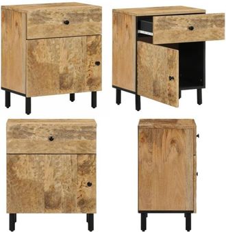 vidaXL Table de chevet 50x33x60 cm bois de manguier massif - Table De Chevet - Table Nuit - Meuble Chambre - Commode - Rangement - Home & Living
