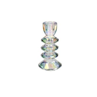 Gift Company Sari, Kristallglas, Kerzenhalter H16cm, irisierend, transparent, gs