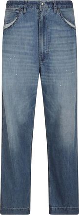 Maison Margiela Femme, Jeans, Bleu, Taille: 34 FR Jean &Eacute;vas&eacute;