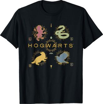 Harry Potter Gold Spark Hogwarts Emblem T-Shirt