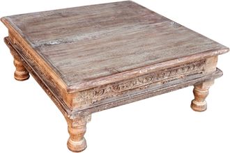 Guru Shop Kleiner Tisch, Blumenbank, Kaffeetisch, Beistelltisch, Couchtisch - Modell 4, 18x43x43 cm