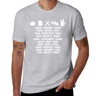 Generic Stein, Papier, Schere, Echse, Spock T-Shirt | Kult | Fun, Style gris, 4XL
