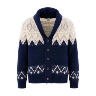 Eleventy Schalkragen Jacquard Cardigan - - Knitwear - Herren - Mehrfarbig - L