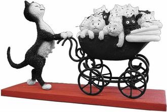 Parastone Parastone - Statuette Les chats par Dubout the pram