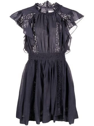 Isabel Marant Kleid mit Spitzeneinsatz - Blau