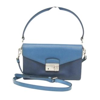 Prada Pre-owned Saffiano Schultertasche - - Pre-owned - Damen - Blau - ONE SIZE