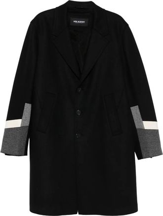 Neil Barrett manteau &agrave; simple boutonnage - Noir