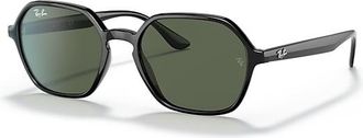 Ray-Ban Rb4361 Sonnenbrillen Schwarz Fassung Gr&uuml;n Glas 52-18