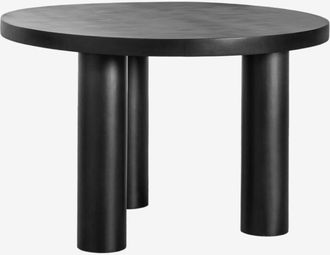 Sklum Runder Esstisch aus Mangoholz (&Oslash;120 cm) Amanza Schlichtes Schwarz