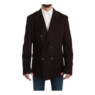 Dolce & Gabbana Wundersch&ouml;ner Bordeaux Doppelreihiger Blazer - - Jackets - Herren - Rot - 3XL