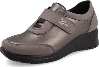 FLY FLOT Femme Scarpe Donna Microfibra Elasticizzata Con Strappo Regolabile, Sottopiede Memory, Suola in Poliuretano Piumatec 5cm Basket, Canne &agrave; Fusil, 39 EU