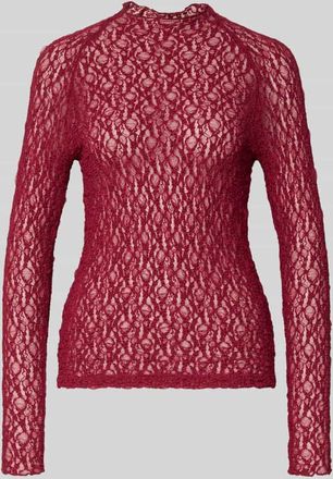 Marc Cain Slim Fit Longsleeve in semitransparentem Design