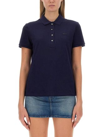 Lacoste Logo Cotton Polo Shirt - Blue