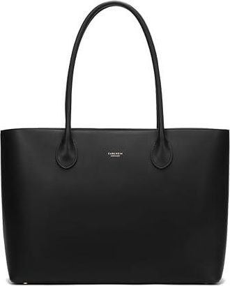 Carlheim Gotland Genuine Leather collection, Olivia Genuine Leather Handbag (Black)