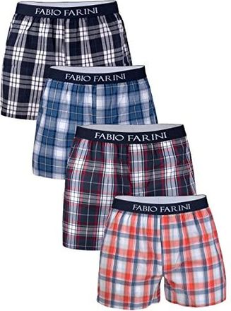 Fabio Farini 4 Boxers en Coton pour Hommes Webboxers sous-v&ecirc;tements Set 6a S