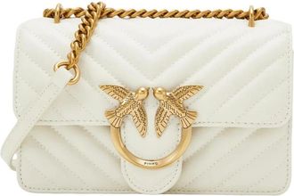 Pinko Love Birds Mini Bag Quilted Chain Crossbody - - Bags - Damen - Wei&szlig; - ONE SIZE