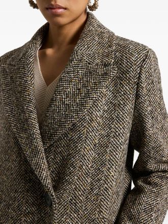 PESERICO Womens Herringbone Tweed Coat Aw25 W