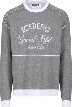 Iceberg Homme, Pulls, Gris, Taille: S Pull ras du cou jacquard