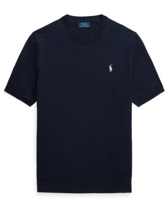 Ralph Lauren Strickshirt aus Baumwolle mit Logo-Aufn&auml;her in