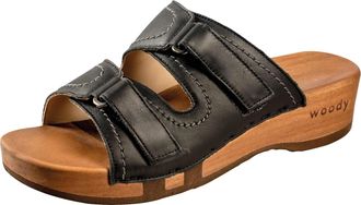 Woody Damen Melina Clog Pantolette, Schwarz, 40 EU