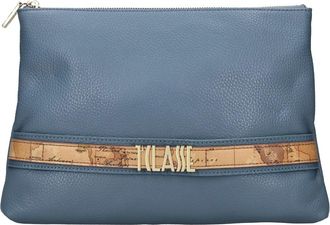 Alviero Martini 1A Classe Femme, Sacs, Bleu, Taille: ONE Size Leather Clutch