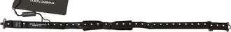 Dolce & Gabbana Mens Black Silk Polka Dot Adjustable Neck Bow Tie