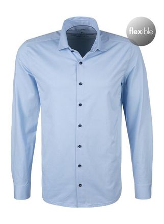 Olymp Herren Hemden blau Jersey