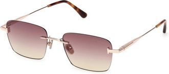 Tom Ford unisex, Accessoires, Jaune, Taille: 54 MM Jake-02 Lunettes de soleil