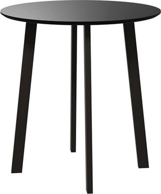 HOMCOM Esstisch 72 x 72 cm Runder K&uuml;chentisch f&uuml;r 2 Personen moderner Esszimmertisch mit abgeschr&auml;gten Beinen, Tisch f&uuml;r K&uuml;che, Esszimmer und Wohnzimmer Schw