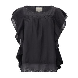 Stella Forest Bestickte Bluse Jayna - - Blouses & Shirts - Damen - Schwarzk - L