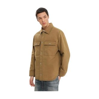 1989 STUDIO Cotton Twill Overshirt Jacket - - Jackets - Herren - Braun - L