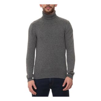Gran Sasso Slim Fit Woll Rollkragenpullover - - Knitwear - Herren - Grau - 3XL