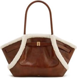 JW PEI Hana Moyen Sac Cabas pour Femme - Bord-c&ocirc;tes en Mouton Faux Marron