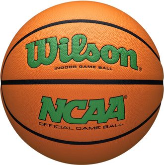 Wilson NCAA Evo NXT Offizieller Indoor-Basketball, Gr&uuml;n/Orange, Gr&ouml;&szlig;e 7, ca. 75 cm
