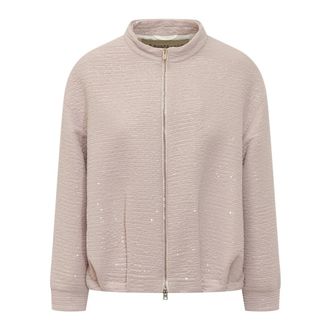 Herno Mantel mit verschleierten Pailletten - - Jackets - Damen - Rosa - 2XL