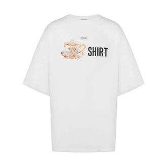 Moschino Tea Cup Graphic Shirt - - Tops - Herren - Wei&szlig; - S