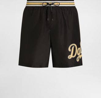 Dolce & Gabbana Medium Swim Boxer Shorts In Canvas - Mann Beachwear Multicolor 4