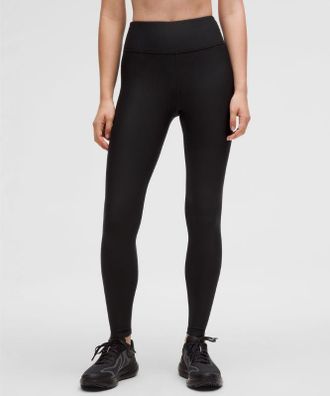 lululemon Laufleggings mit hohem Bund f&uuml;r Frauen - 71 cm - Gr&ouml;&szlig;e 12 in Black