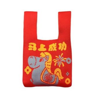 Generic Sac &agrave; main en tricot fait &agrave; la main,Petit sac &agrave; main au crochet,Sac &agrave; main en tricot mignon esth&eacute;tique, Style B, 5