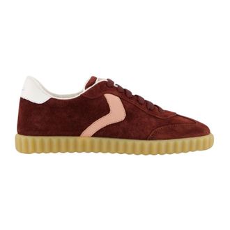 Voile Blanche Roter Wildleder Sneaker f&uuml;r Damen - - Shoes - Damen - Rot - 37 EU