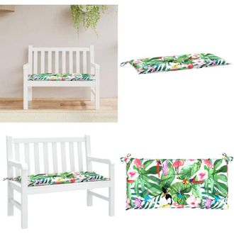 vidaXL Coussin de banc de jardin multicolore 100x50x7 cm tissu oxford - Coussin De Banc - Coussin Dext&eacute;rieur - Coussin D&eacute;coratif - Coussin Multicolores