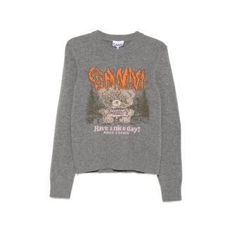 Ganni Graphic-intarsia Sweater