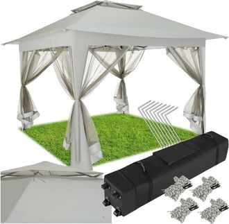 TecTake Tectake - Tonnelle pliable 3,64 x 3,64 x 2,94 m toit hydrofuge avec protection contre les rayons uv