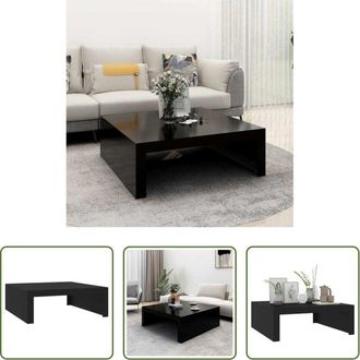 vidaXL vidaXL Schwarz - Couchtisch Schwarz 100x100x35 cm Holzwerkstoff