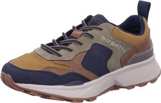 Bugatti 342-ag402-Lacets pour Homme-Bleu Foncé/Multicolore-Taille Chaussures Basses à Lacets, 43 EU